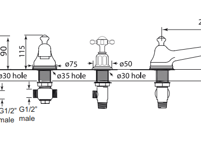 Oberon Drop In Bath - Sea of White