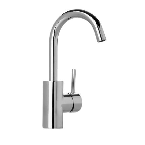 Icon Basin Mixer with Swivel Spout - Sea of White