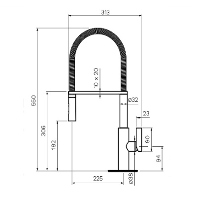 Pull Out Kitchen Mixers Category - Sea of White